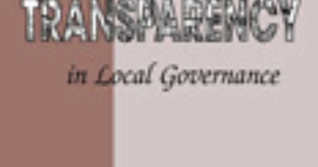 Tools to support transparency in local governance… - Transparency.org