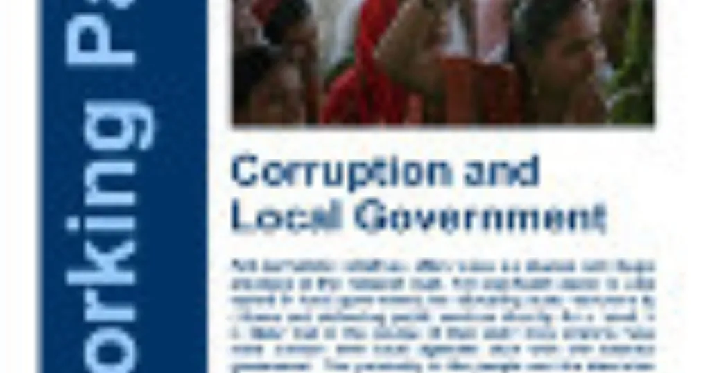 Working Paper 05/2009: Corruption and Local… - Transparency.org
