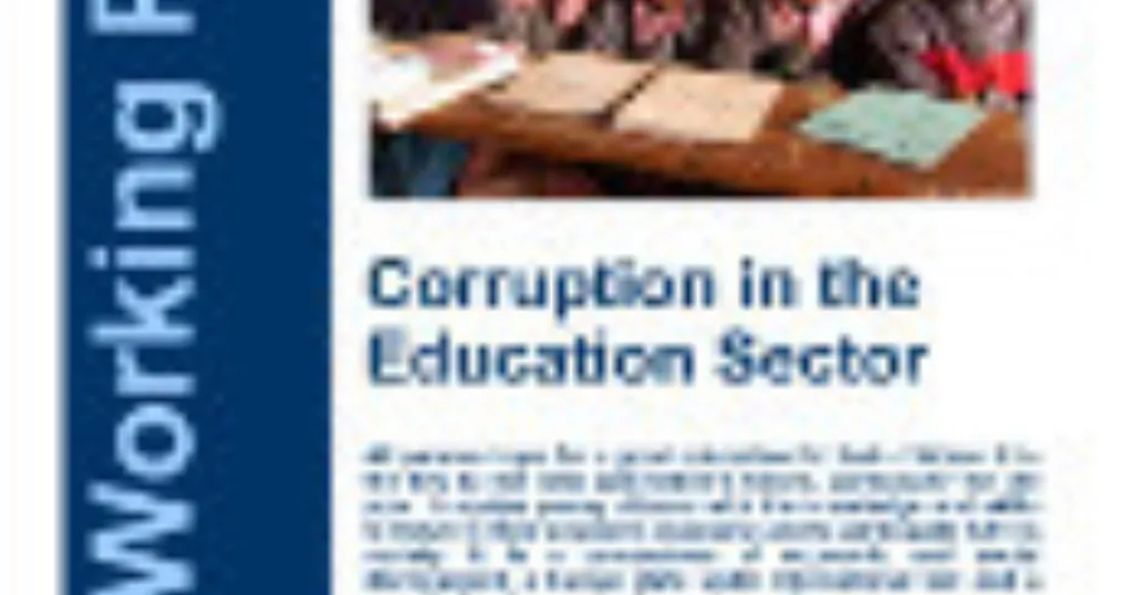 Working Paper 04/2009: Corruption in the Education… - Transparency.org