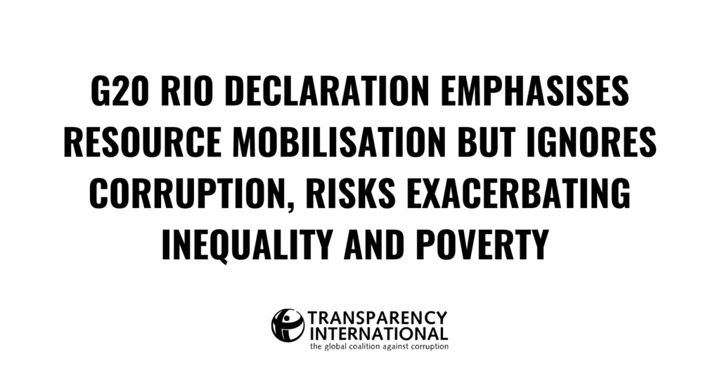 G20 Rio declaration emphasises resource… - Transparency.org