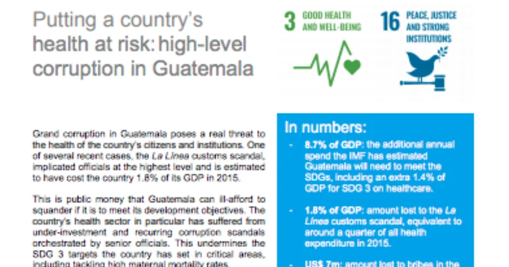 Grand Corruption and the SDGs: Putting a Country’s… - Transparency.org