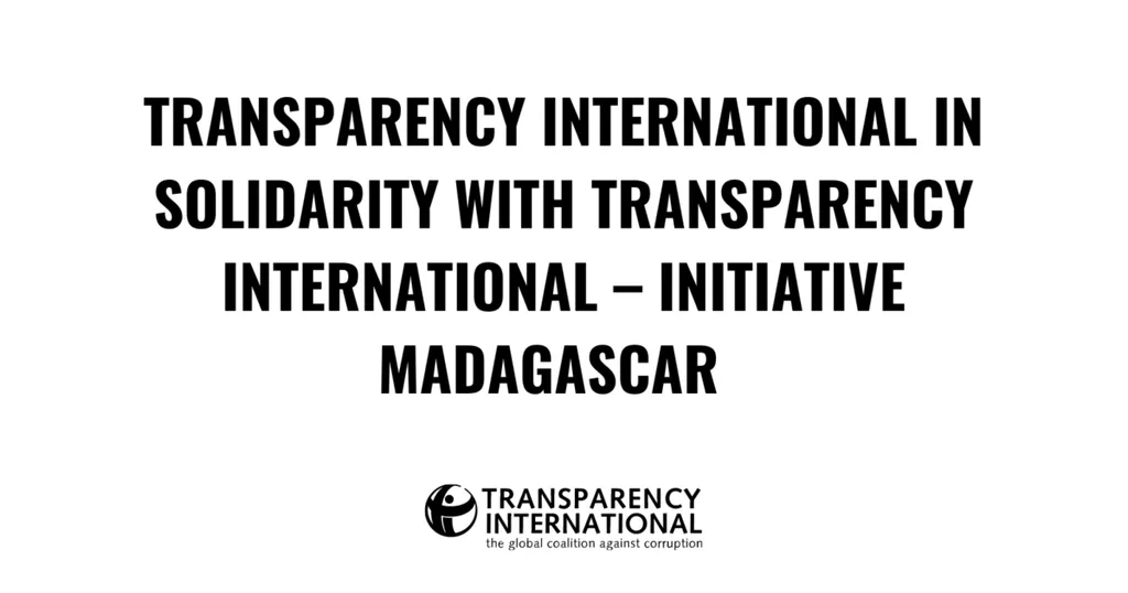 Transparency International in solidarity with… - Transparency.org